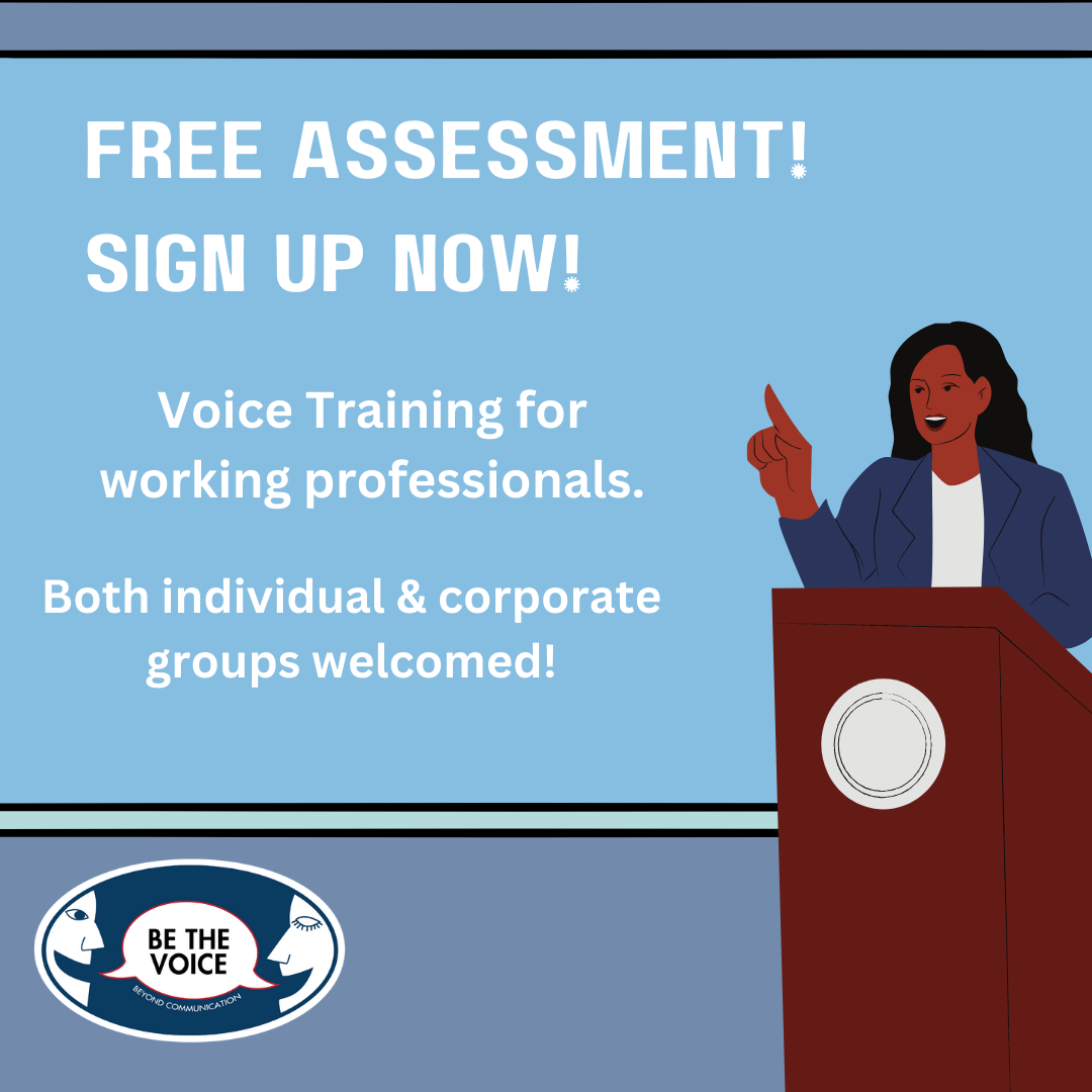 Be The Voice – Presentation Skills, Voice Training and Confidence Building